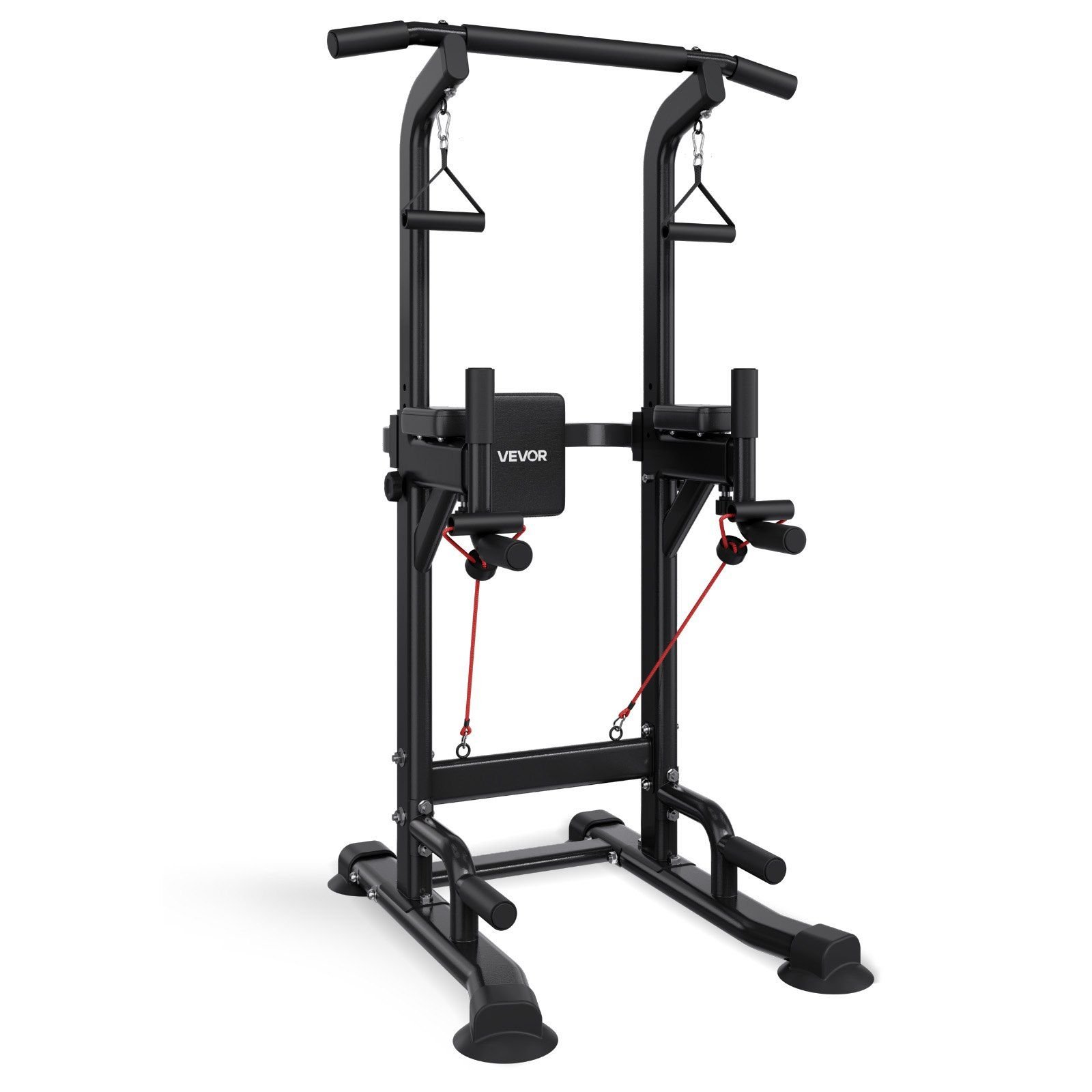 VEVOR Pull Up Bar, 330 LBS Power Tower Dip Station, Workout Dip Station ...